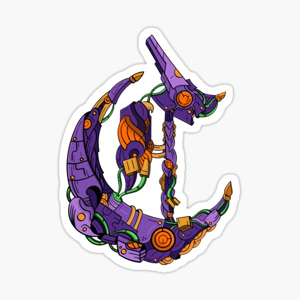 "Letter C Mecha" Sticker for Sale by RVQsupply | Redbubble