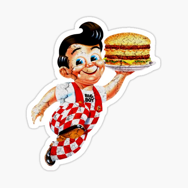 "Bob's Big Boy Distressed" Sticker for Sale by soppakbayu | Redbubble