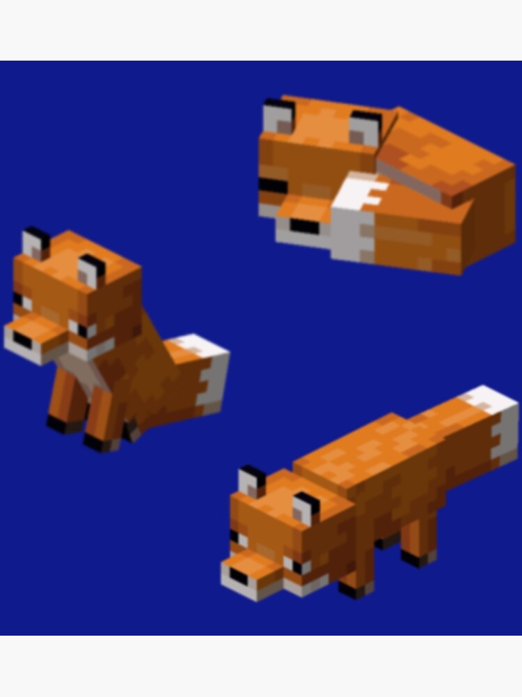 "Minecraft Cute Fox Sheet" Poster for Sale by BridieRitchi | Redbubble