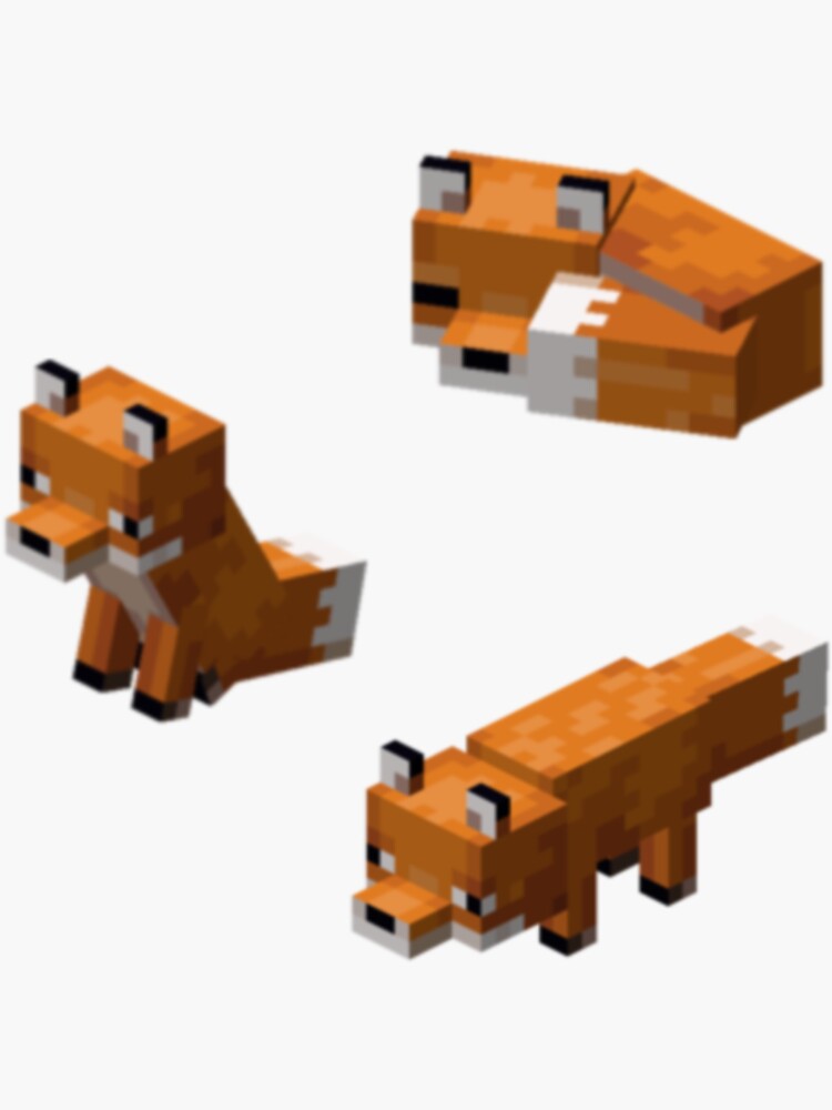 "Minecraft Cute Fox Sheet" Sticker for Sale by BridieRitchi | Redbubble