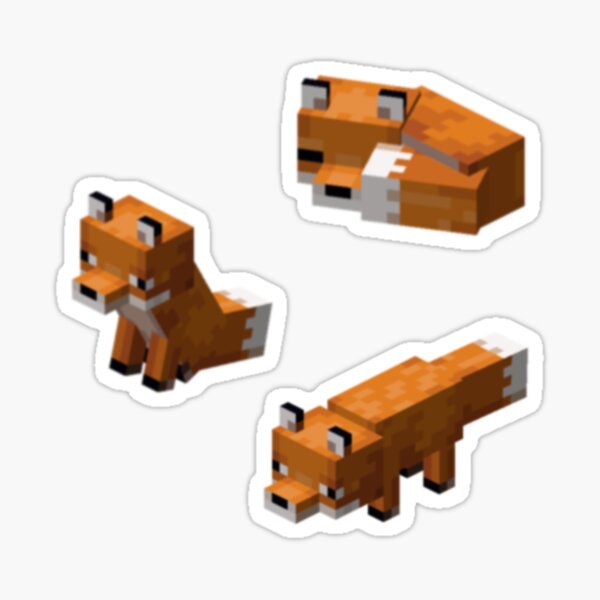 "Minecraft Cute Fox Sheet" Sticker for Sale by BridieRitchi | Redbubble