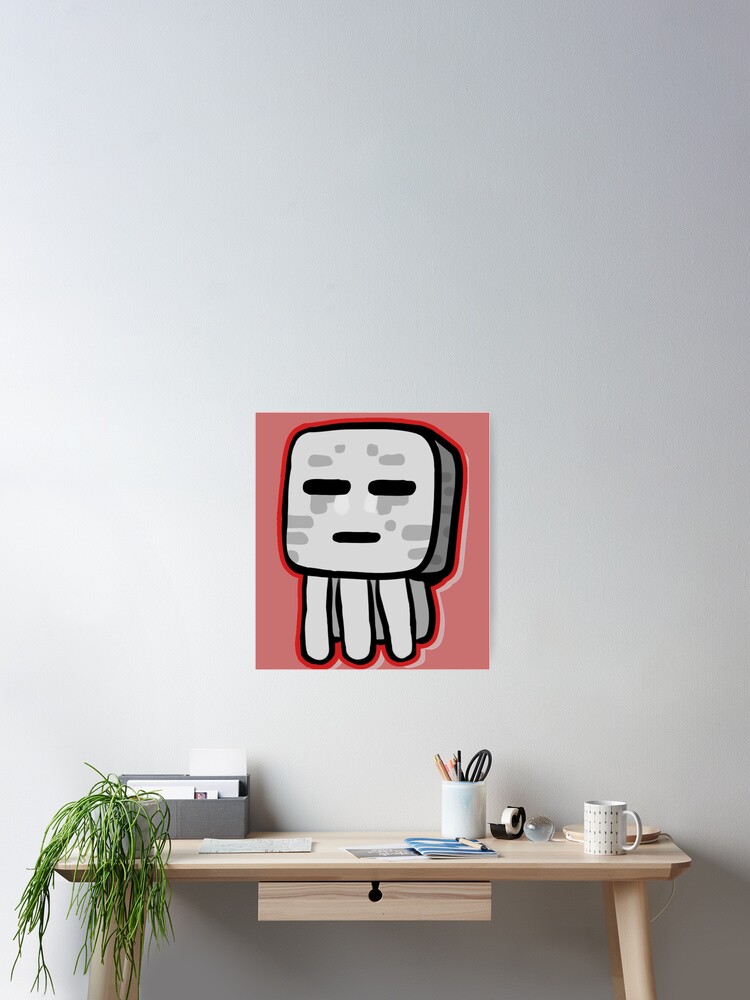 "Minecraft Ghast drawing" Poster for Sale by SisterBecker | Redbubble