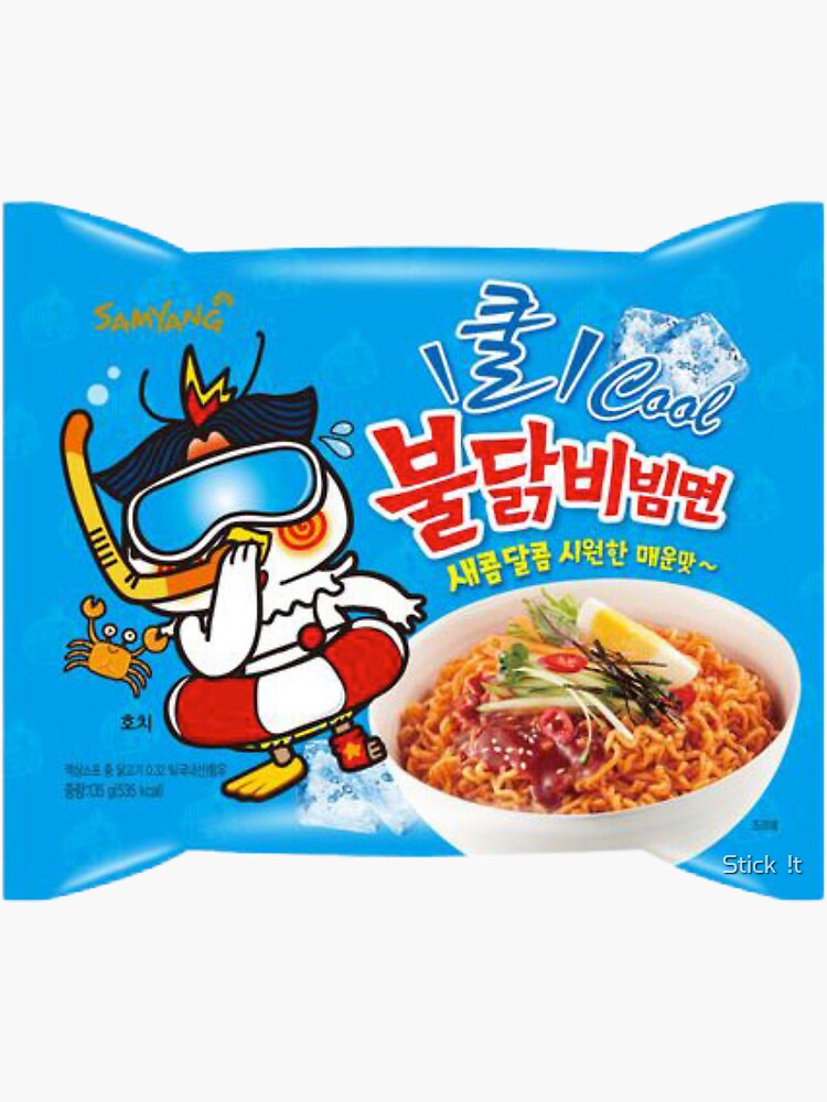 "Samyang Hot Chicken Iced Flavor Ramen Soup Sticker" Sticker for Sale ...