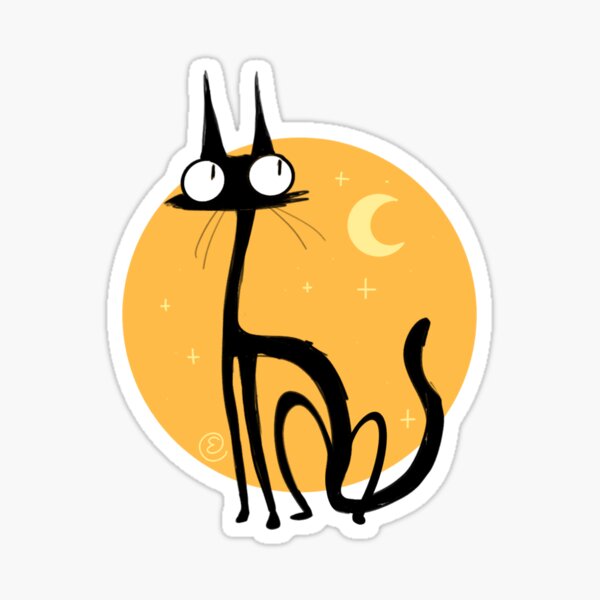"Wisk the Cat" Sticker for Sale by BEMKEMcreations | Redbubble