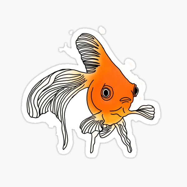 "goldfish kawaii" Sticker for Sale by Animster | Redbubble