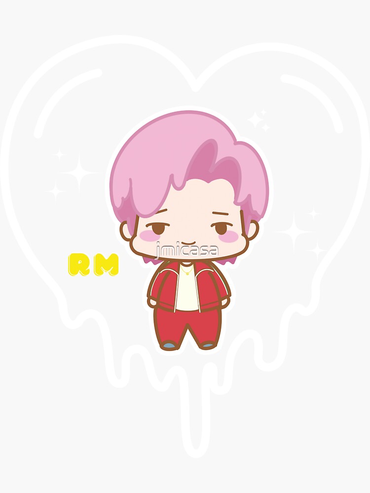 "Superdeformed chibi BTS RM Namjoon - Butter Heart" Sticker for Sale by ...