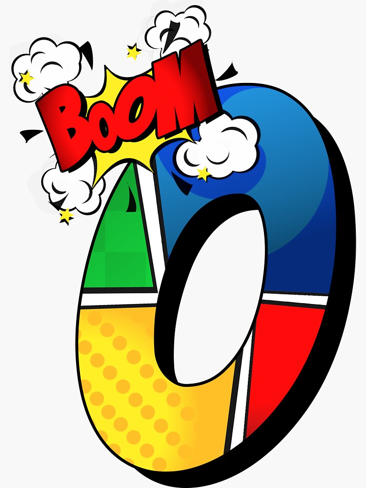 "Letter O Comic Boom Explosion Mug" Sticker for Sale by Milipifi ...