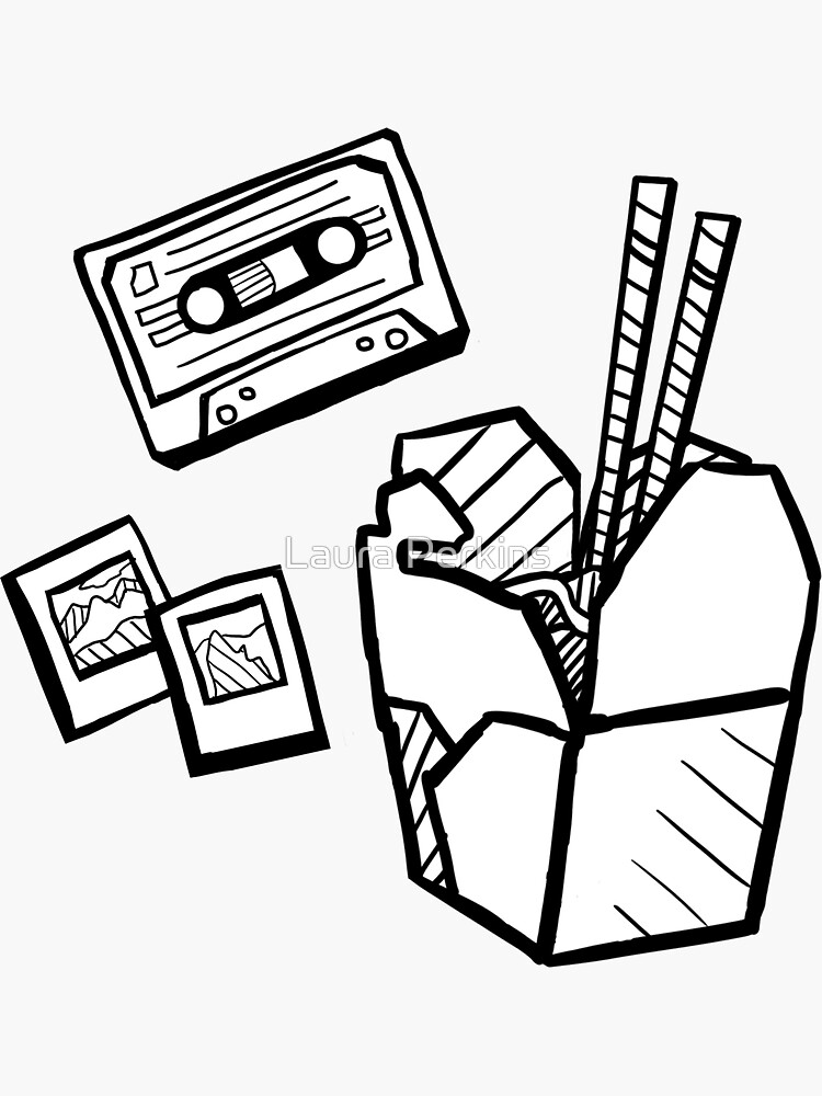 "noodles and doodles" Sticker by lalalawla | Redbubble