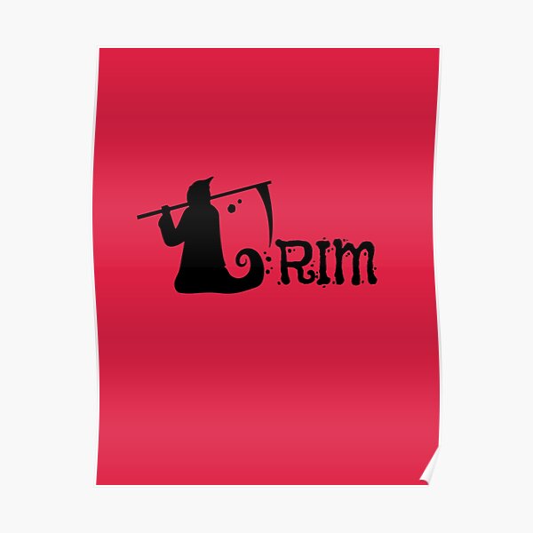 "Grim reaper print (Red)" Poster for Sale by CreepyCurator | Redbubble