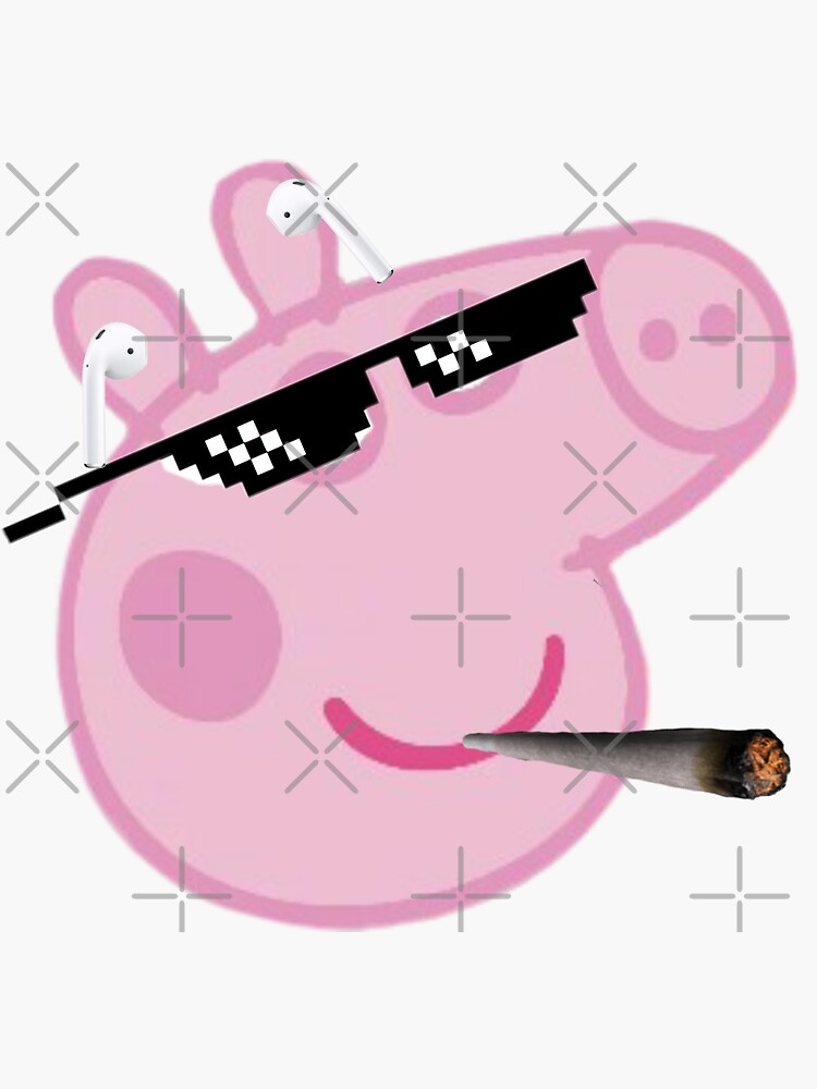 "Cool pig meme" Sticker for Sale by Dawaly | Redbubble