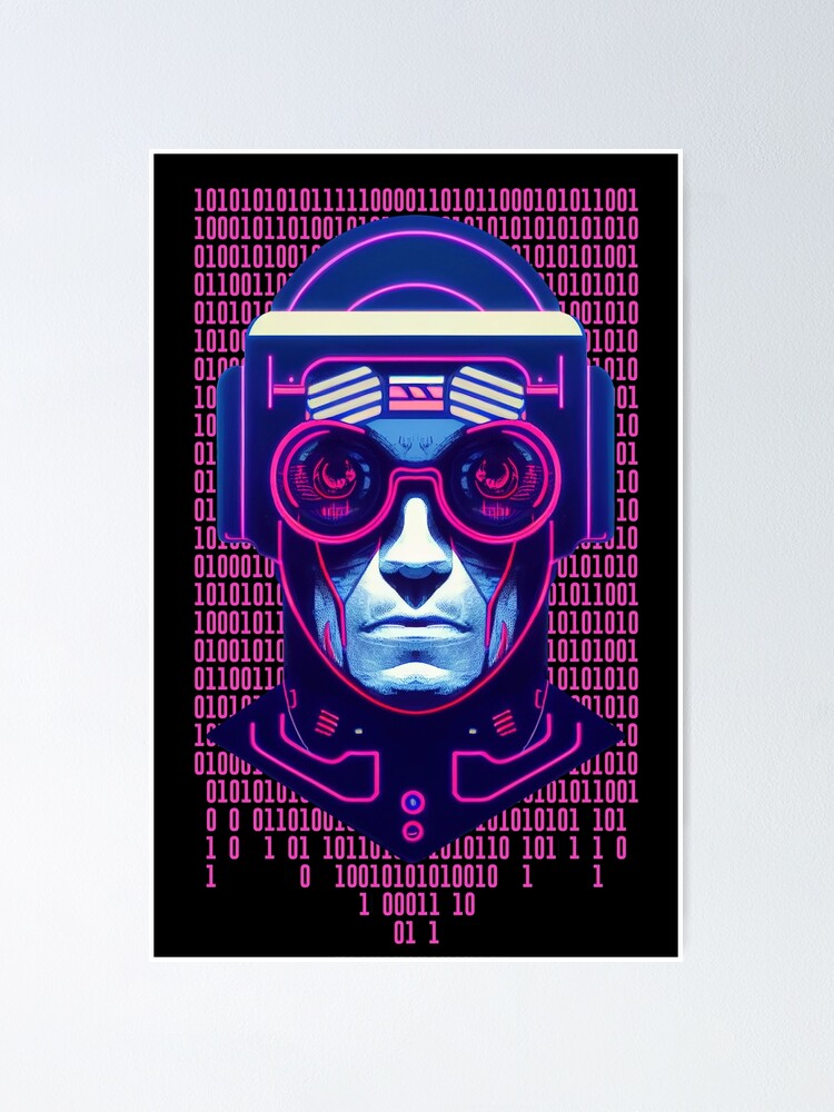 "Neon Cyberpunk Hacker Netrunner " Poster for Sale by ChasmicArt ...
