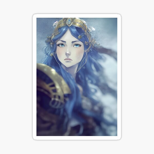 "Azure Athena" Sticker for Sale by TheAzureMage | Redbubble
