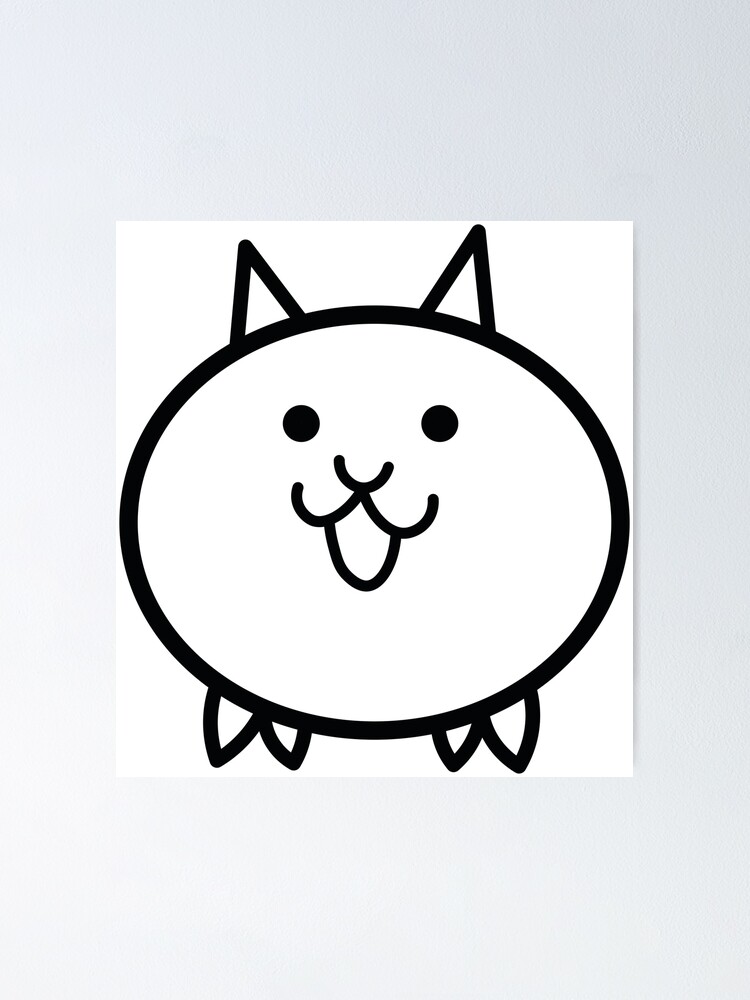 "Battle Cats signature face" Poster for Sale by RandomRovvly-B | Redbubble