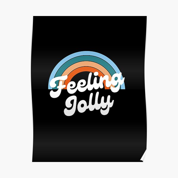 "Feeling Jolly Retro Typography" Poster for Sale by Jalib | Redbubble
