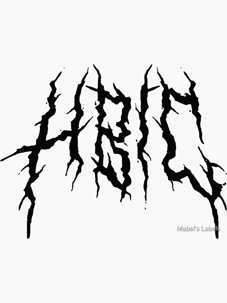 "HBIC – Head Bitch In Charge Death Metal Logo" Sticker for Sale by ...
