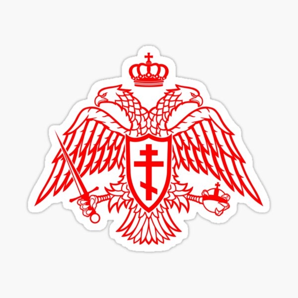 "Orthodox Christian double-headed Byzantine Eagle, Red" Sticker for ...