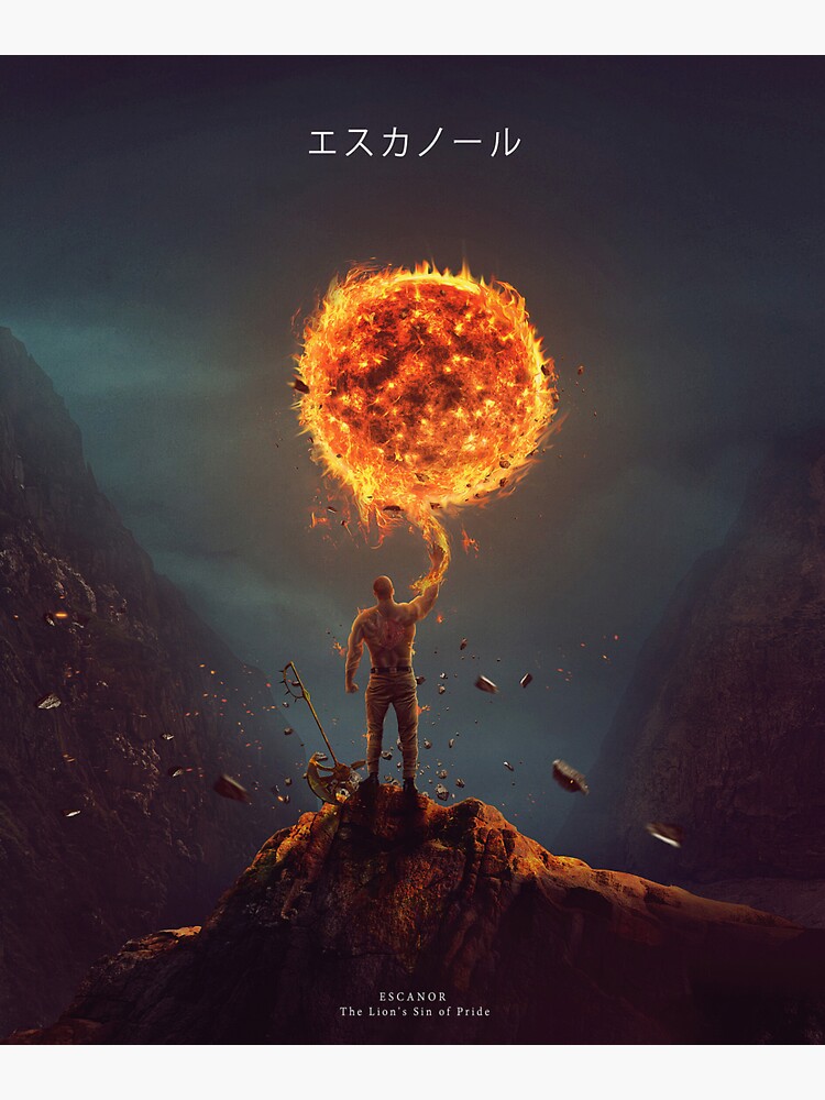 "the seven deadly sins escanor" Sticker for Sale by chetterubyzans ...