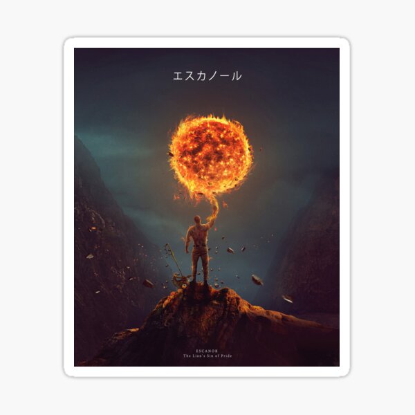 "the seven deadly sins escanor" Sticker for Sale by chetterubyzans ...