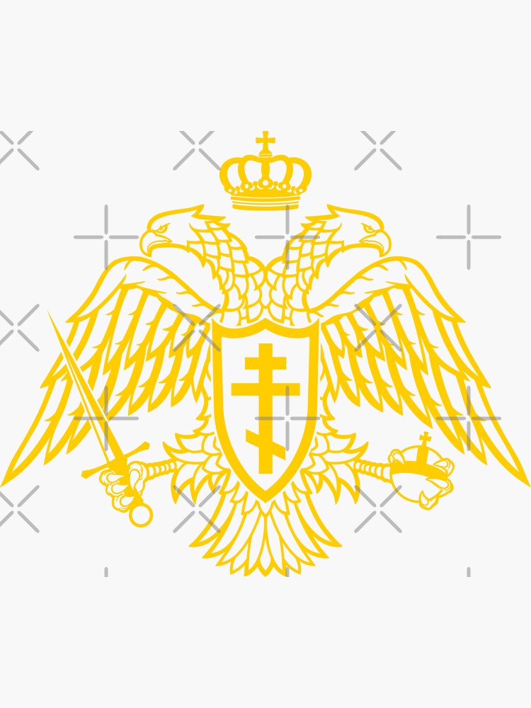 "Orthodox Christian double-headed Byzantine Eagle, Gold" Sticker for ...