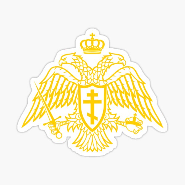 "Orthodox Christian double-headed Byzantine Eagle, Gold" Sticker for ...