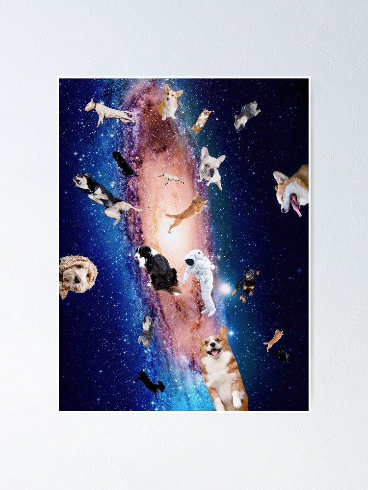 "Space dogs" Poster for Sale by 2022oliviai | Redbubble