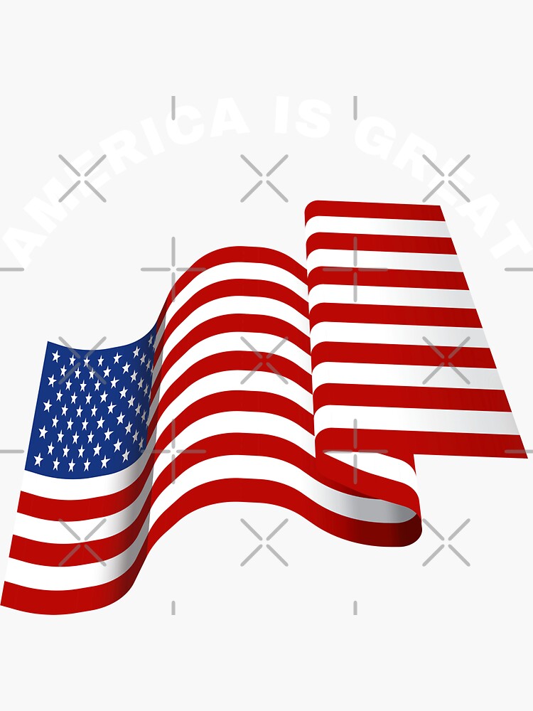 "US FLAG" Sticker for Sale by koolmart | Redbubble