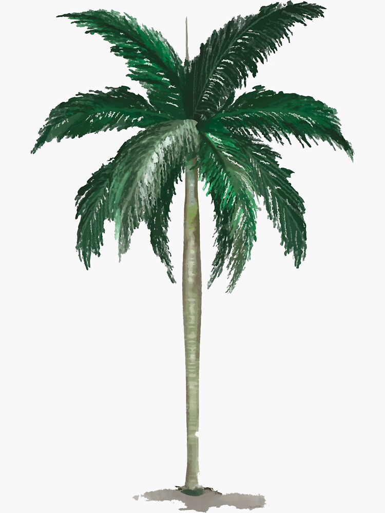 "Coconut Tree Sticker" Sticker for Sale by nam-namira | Redbubble
