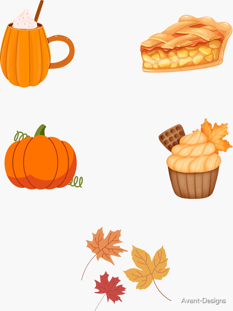 "Cute Autumn/Fall Sticker Pack" Sticker for Sale by Avant-Designs ...