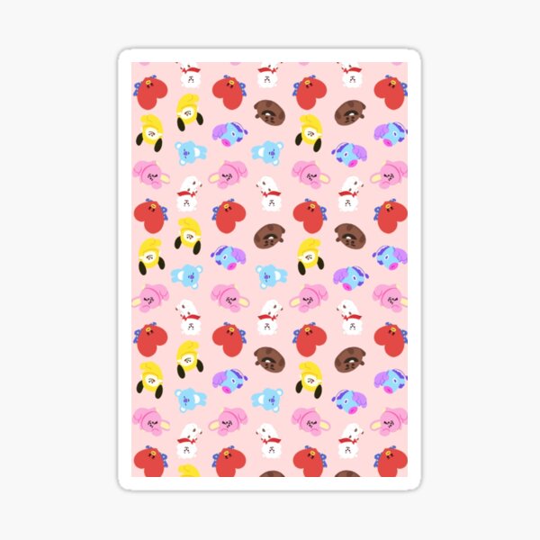 "Bt21 Collage M3" Sticker for Sale by peachety | Redbubble