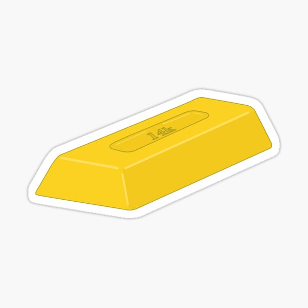 "Gold Bar" Sticker for Sale by JonMilliken | Redbubble