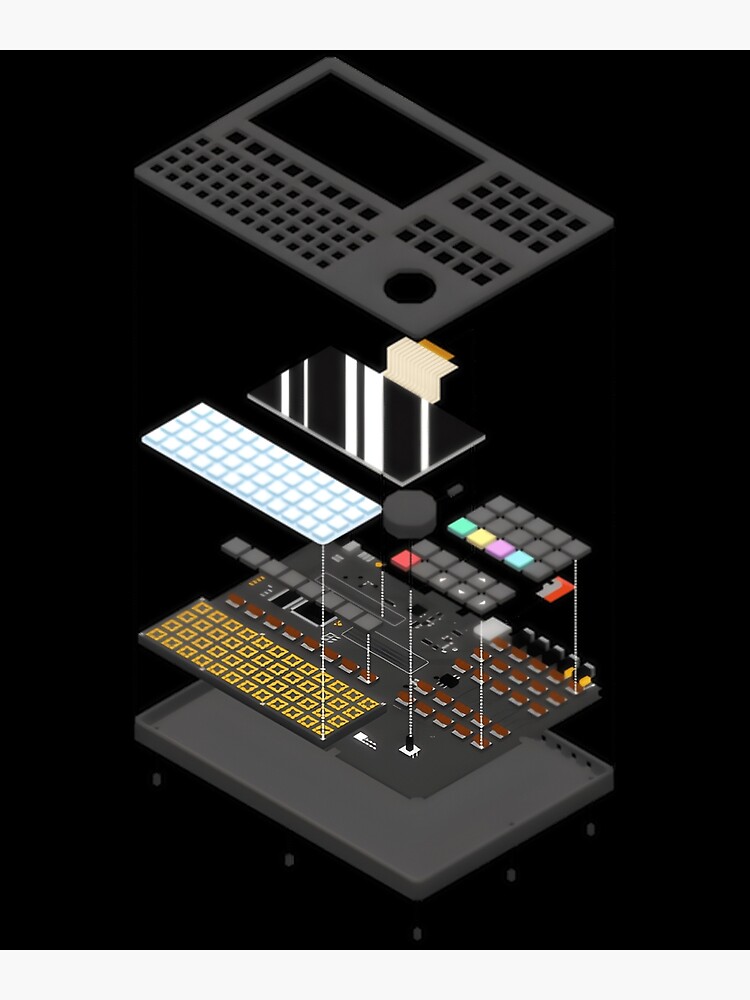 "Polyend Tracker Exploded View Classic " Art Print for Sale by ...