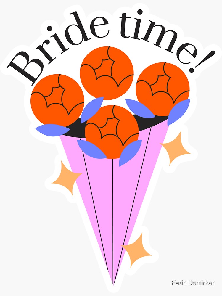 "Women's Bride Sticker" Sticker for Sale by Voker-Studio | Redbubble