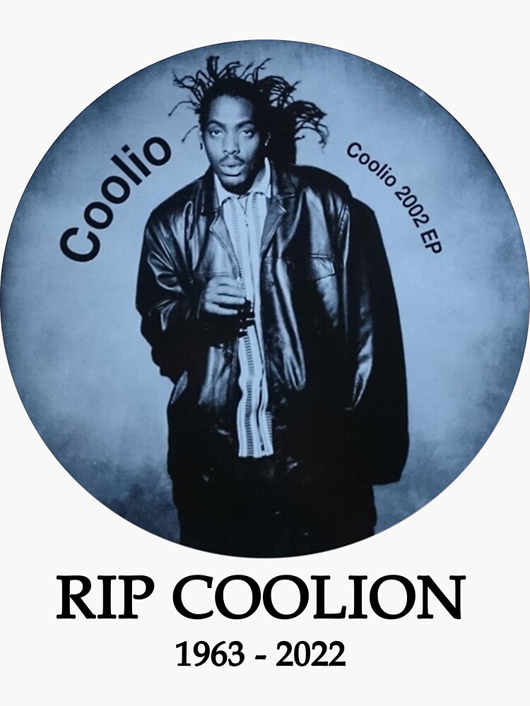 "Coolio 1963 2022 Rip " Sticker for Sale by ElzaMathurinppi | Redbubble