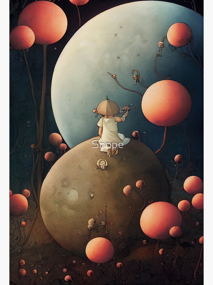 "night girl looking at the moon" Sticker for Sale by Snope | Redbubble