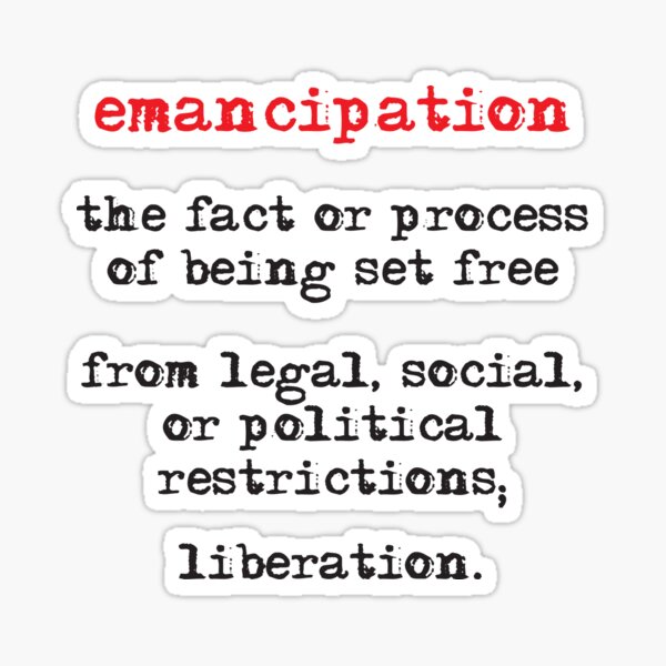 "emancipation" Sticker for Sale by wwwild | Redbubble