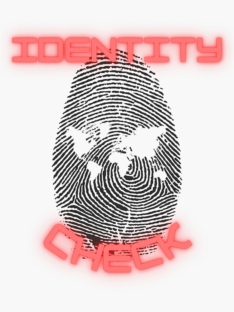 "Identity check" Sticker for Sale by MADReShop | Redbubble