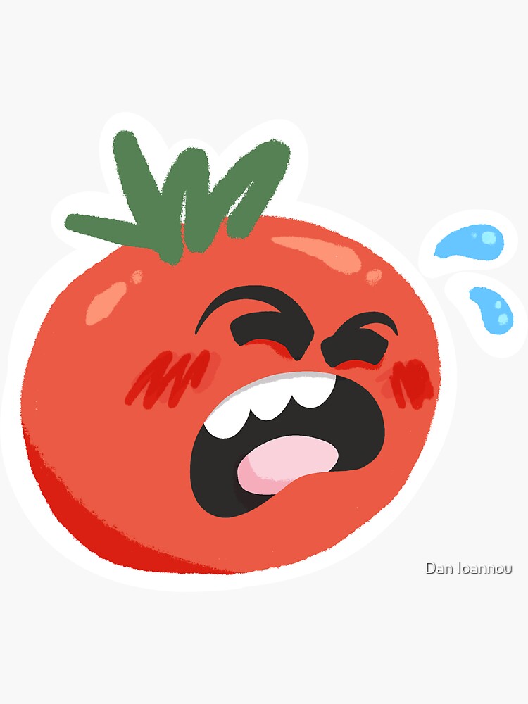"Sad Tomato" Sticker for Sale by dan-ioannou | Redbubble
