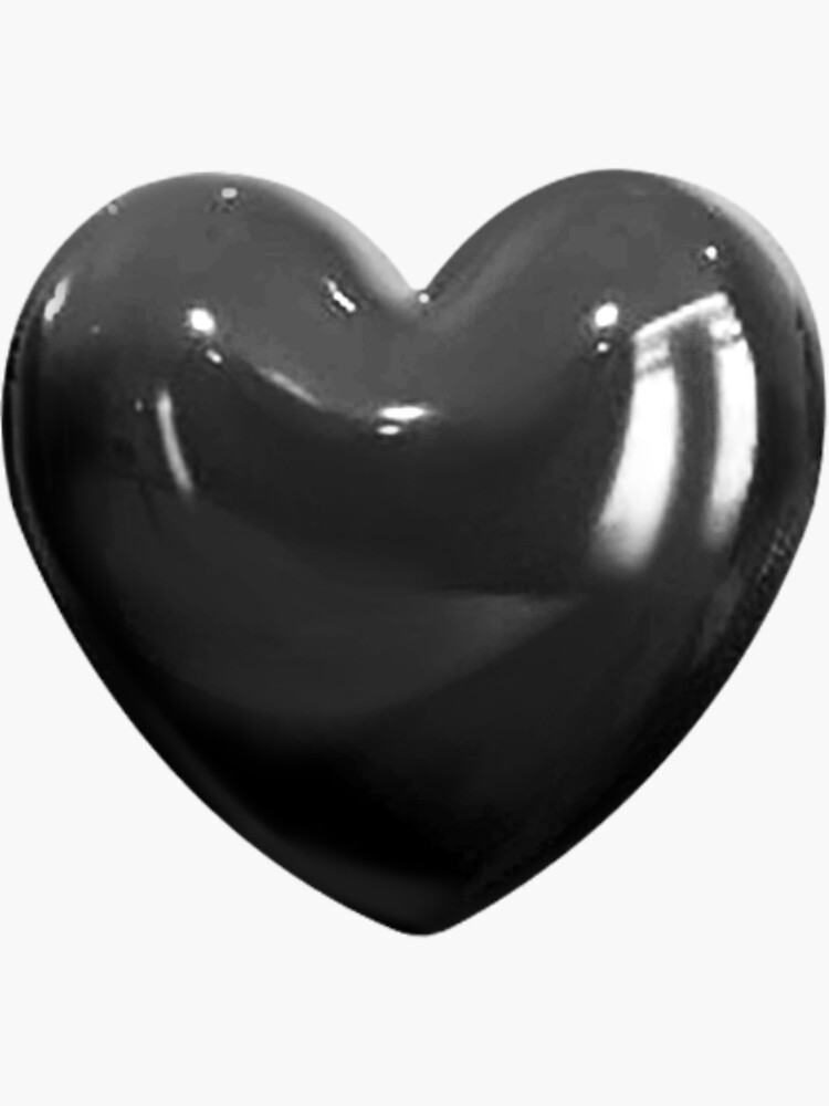 "Black heart" Sticker for Sale by 2022oliviai | Redbubble