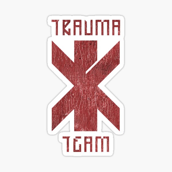 "Cyberpunk Trauma Team distressed" Sticker for Sale by Phaidonn | Redbubble
