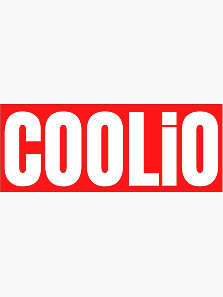 "Coolio " Sticker for Sale by ElzaMathurinppi | Redbubble