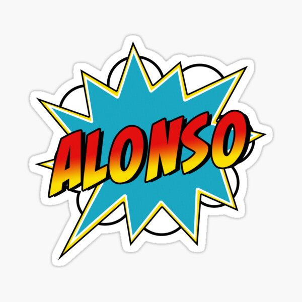 "Boys Alonso Name Comic Book Superhero" Sticker for Sale by Rixta82 ...
