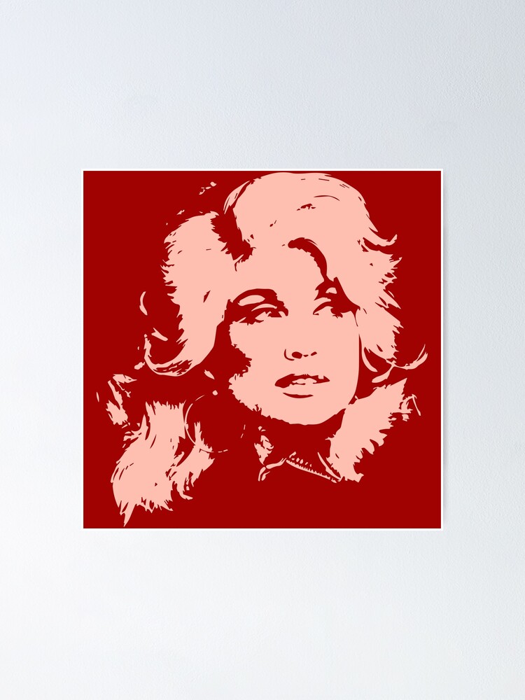 "Dolly Parton light red color designs" Poster for Sale by Jimmy-Nelson ...