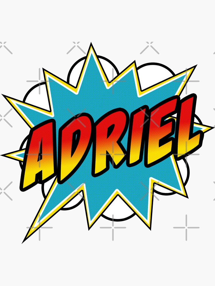 "Boys Adriel Name Comic Book Superhero" Sticker for Sale by Rixta82 ...