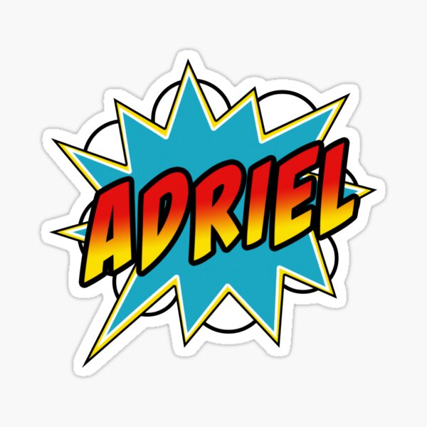 "Boys Adriel Name Comic Book Superhero" Sticker for Sale by Rixta82 ...