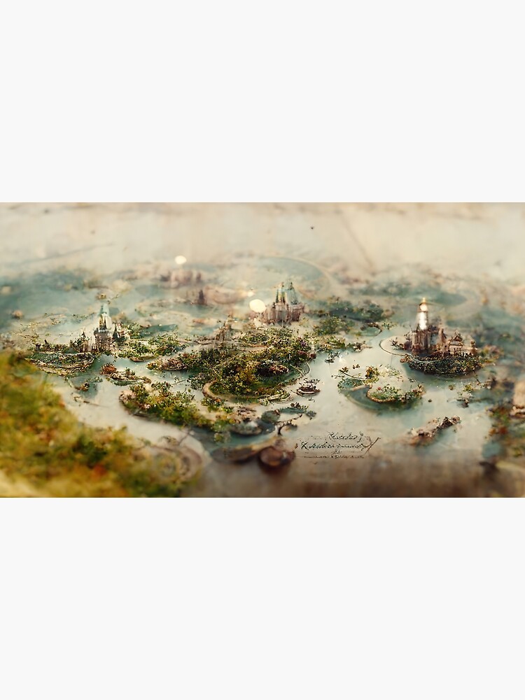 "3d map castle vintage fantasy map" Photographic Print for Sale by ...