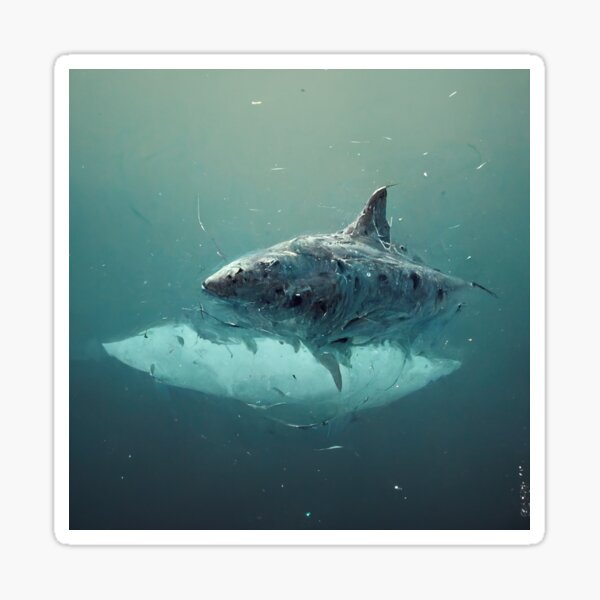 "Great White Abstract" Sticker for Sale by eyesee | Redbubble