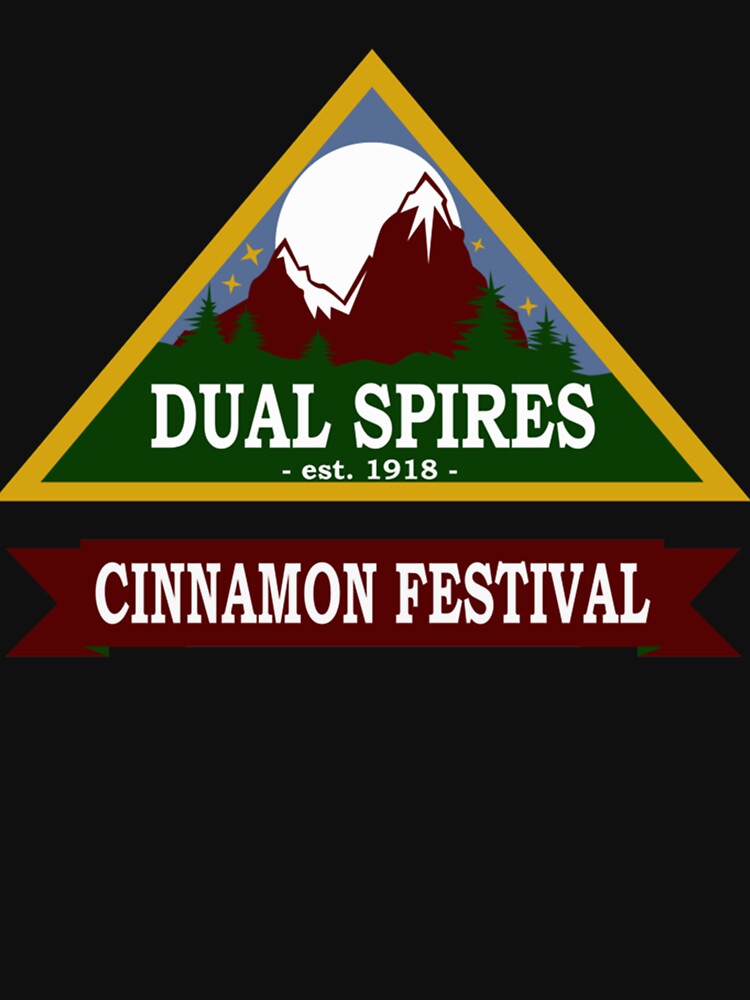 "Psych Dual Spires Cinnamon Festival" Essential T-Shirt for Sale by ...