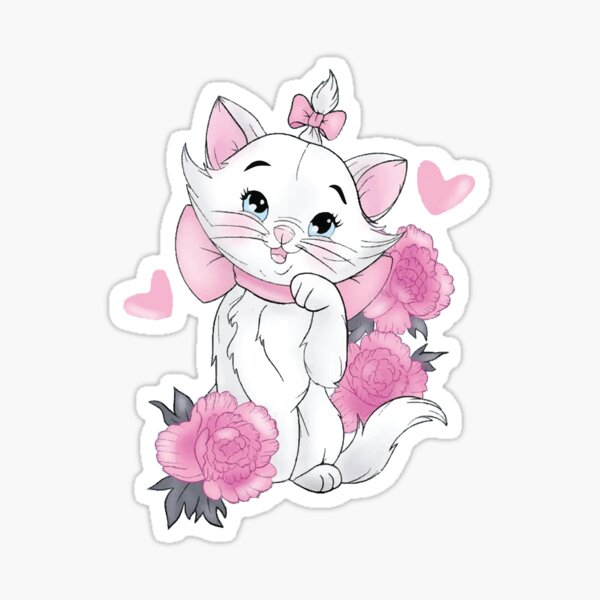 "Marie and Flowers" Sticker for Sale by swagster9 | Redbubble