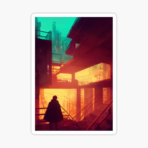 "Cyberpunk Esthétique inspired by Blade Runner" Sticker for Sale by ...