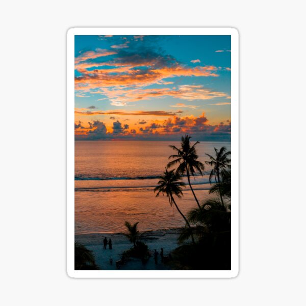 "Sunset at the beach" Sticker for Sale by AtesDesigns | Redbubble